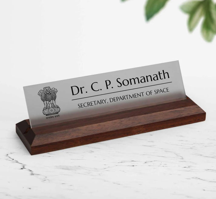 Personalized Desk Name Plate – Premium Wooden Office Sign – TheTrulyCustom